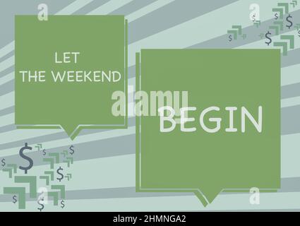 Sign displaying Yes, It's Friday. Business concept having weekend ...