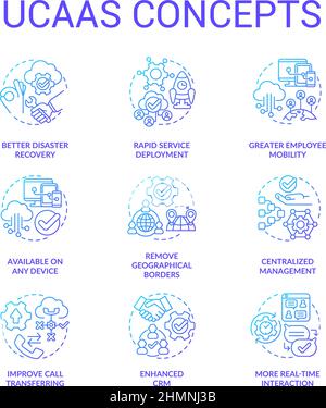 UCaaS concept icons set Stock Vector Image & Art - Alamy