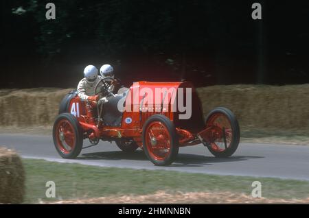 The impressive 1911 Fiat S74 Grand Prix car at the 2003 Goodwood ...