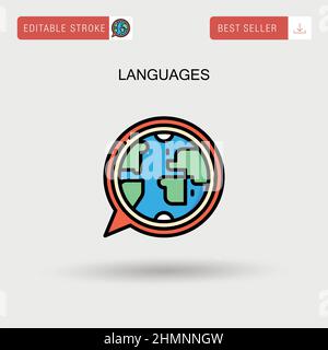 Languages Simple vector icon. Illustration symbol design template for ...