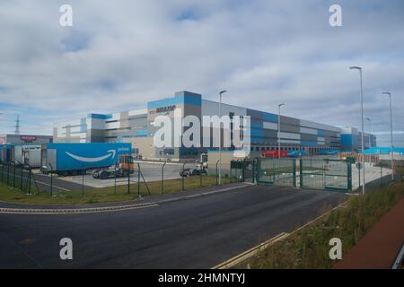 Massive Amazon distribution warehouse on the edge of Swansea Stock ...
