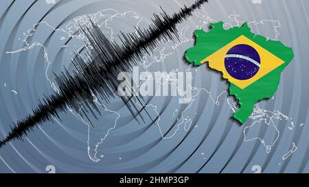 Seismic activity earthquake Brazil map Stock Photo - Alamy