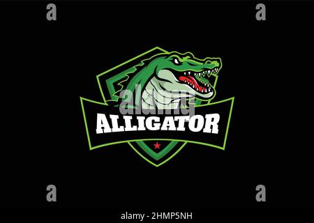 Alligator Head Icon Gator Crocodile Reptile Open Mouth Jaw Vector Black ...
