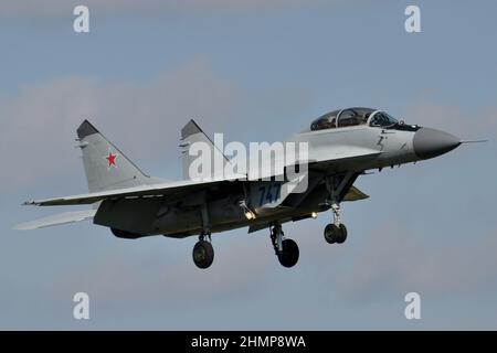 A Mikoyan MiG-29 Fulcrum multirole fighter jet of the Polish Air Force ...