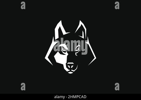 Edgy Design Head of Aggressive Wolf Stock Vector Image & Art - Alamy