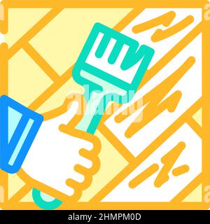 wood floor scratch repair color icon vector illustration Stock Vector ...