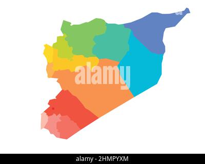 Syria - political map of governorates Stock Vector Image & Art - Alamy
