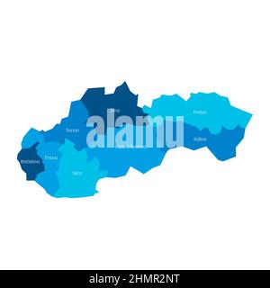 Nitra Region (Regions of Slovakia, Slovak Republic) map vector ...