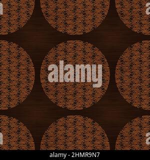 Brown wood effect decorative inlay texture. Seamless engraved oriental ...