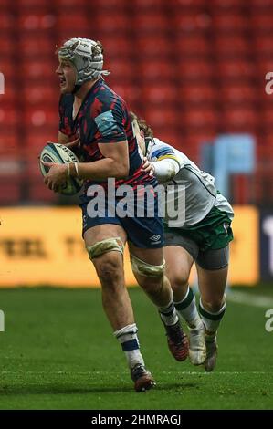 Bristol Bear’s Fitz Harding Gallagher Prem Rugby match at Ashton Gate ...