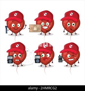 Ghost hunter cartoon red love envelope character using camera. Vector ...