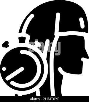 treatment time in salon glyph icon vector. treatment time in salon sign ...