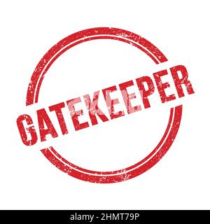 GATEKEEPER text written on red round vintage rubber stamp Stock Photo ...