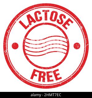LACTOSE FREE, words written on orange rectangle stamp sign Stock Photo - Alamy