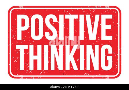 POSITIVE THINKING, words written on red rectangle stamp sign Stock ...