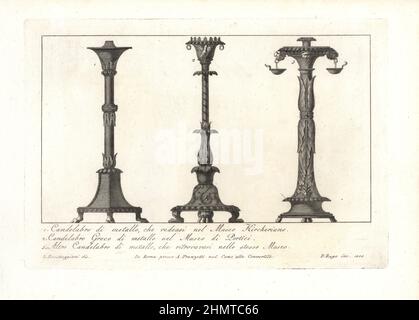 Greek candelabra in the Kircherian Museum 1, bronze Greek candelabra in ...