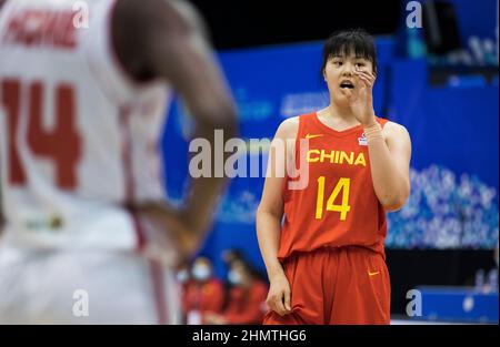 Belgrade, Serbia, 11th February 2022. Yueru Li of China in action under ...