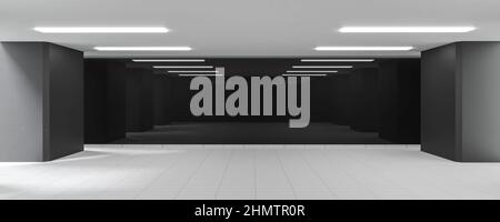 empty white production hall laboratory science lab technology 3d render ...