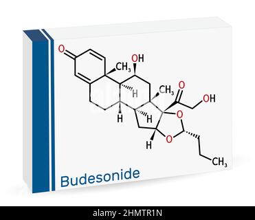 Budesonide,BUD molecule. It is corticosteroid used to treat Crohn's ...