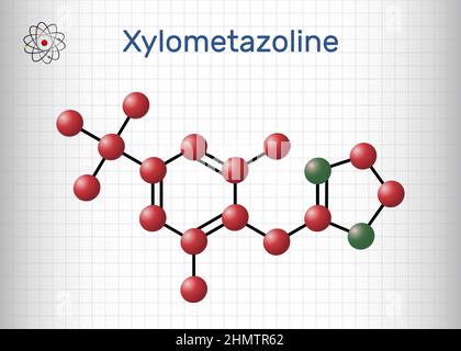 Xylometazoline, xylomethazoline molecule. It is used for the treatment ...