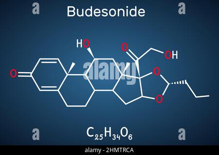 Budesonide,BUD molecule. It is corticosteroid used to treat Crohn's ...