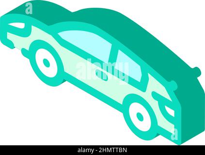 hot hatch car isometric icon vector. hot hatch car sign. isolated ...