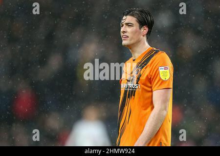 Jacob Greaves #4 of Hull City during the Sky Bet Championship match ...