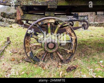 An old wagon trailor in Torver, Lake District, UK Stock Photo - Alamy