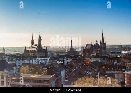 Aachen city skyline at morning Stock Photo - Alamy