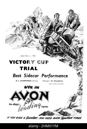 Avon Tyres vintage advert Stock Photo - Alamy