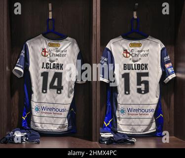 Warrington Dressing room shirts of Joe Philbin #8 of Warrington Wolves ...