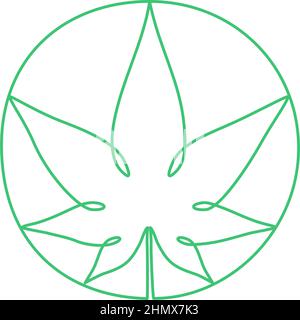marijuana circle graphic mark coloured Stock Vector Image & Art - Alamy