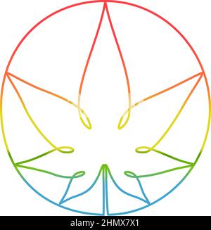 marijuana circle graphic mark coloured Stock Vector Image & Art - Alamy