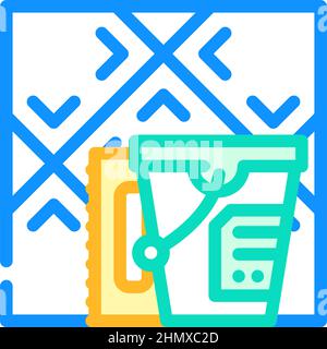 tile installation supplies icon color illustration Stock Vector Image ...