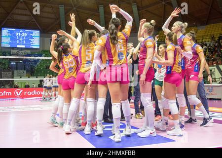 Savino del Bene Scandicci exultation during Il Bisonte Firenze vs ...