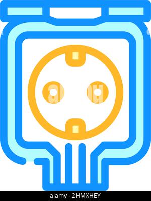 weatherproof socket icon color illustration Stock Vector Image & Art ...