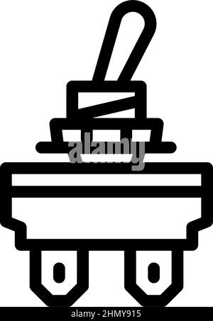 joystick switches mechanism line icon vector. joystick switches ...
