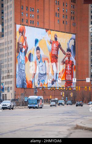 NBA All-Star Weekend Banner in Cleveland Ohio Stock Photo - Alamy
