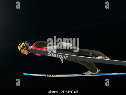 Lovro Kos from Slovenia during Ski Jumping at the Beijing 2022 Winter ...