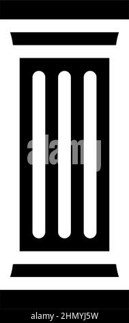 columns and posts glyph icon vector. columns and posts sign. isolated ...