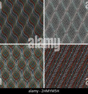 4 different vector patterns in the same package(eps). One pattern is ...