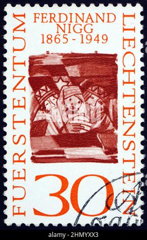 LIECHTENSTEIN - CIRCA 1965: a stamp printed in Liechtenstein shows The ...