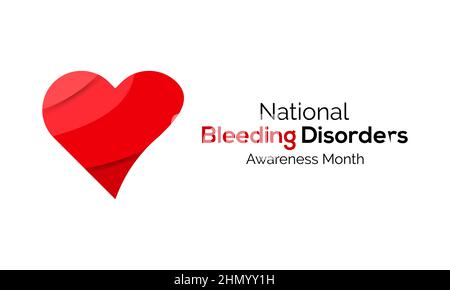 vector illustration of national bleeding disorders awareness month ...