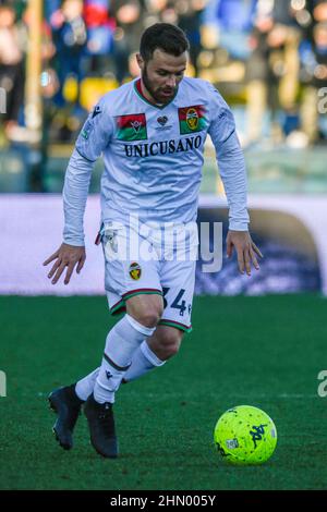 Pisa, Italy. 12th Feb, 2022. Goalkeeper of Pisa Nicolas David Andrade ...
