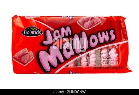 bolands jam mallow biscuits Stock Photo - Alamy