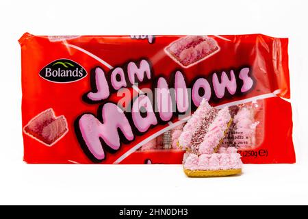 bolands jam mallow biscuits Stock Photo - Alamy