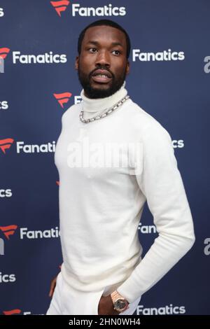Meek Mill arrives at the Fanatics Super Bowl Party held at Chick-fil-A ...