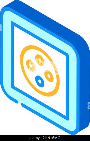 cee 7 5 socket line icon vector. cee 7 5 socket sign. isolated contour ...