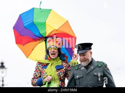 Steampunks attend the Whitby Steampunk Weekend, in Whitby, Yorkshire ...