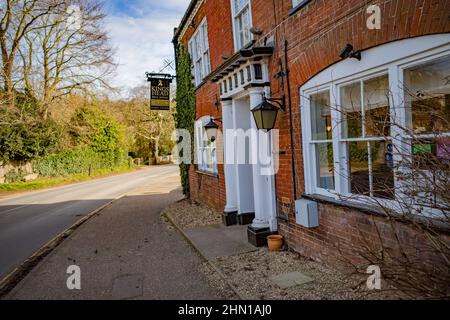 Coltishall, Norfolk, UK – February 2022. The exterior of the Kings Head ...